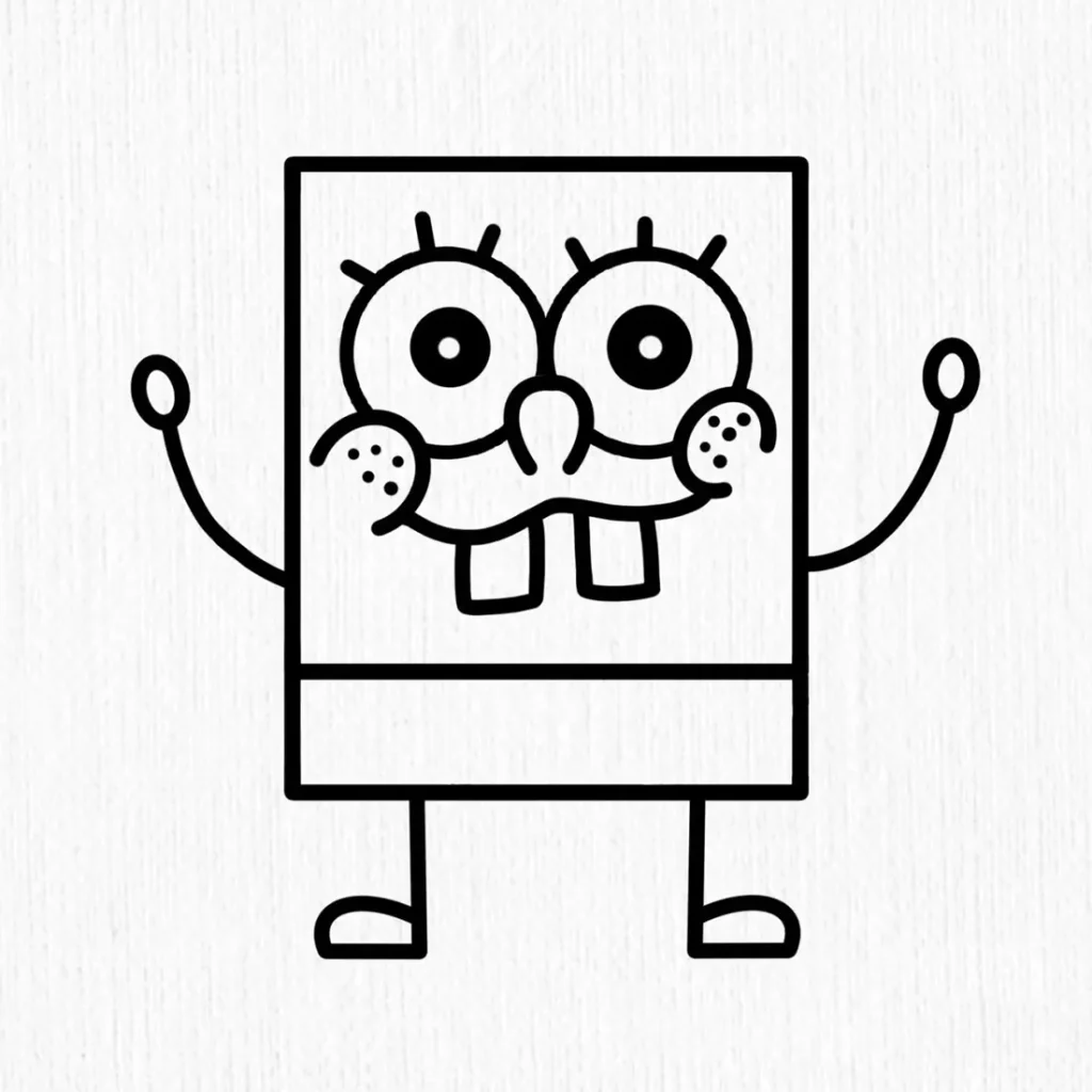 Easy & Cute SpongeBob Painting Tutorial for Beginners