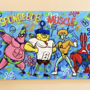 SpongeBob Window Painting 12"