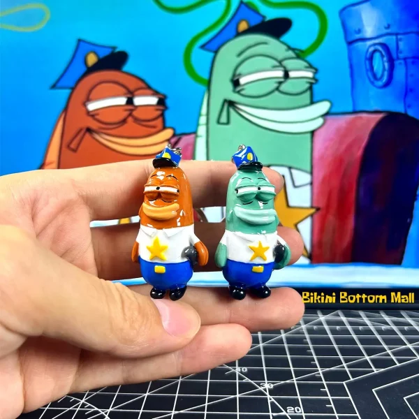SpongeBob Police Clay Keychain